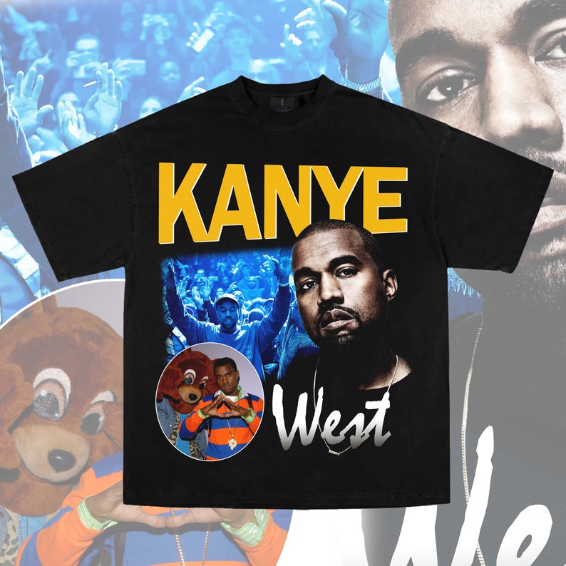 Camiseta Masculina Kanye West PNG rapper hiphop 90s Bootleg | Shopee Brasil