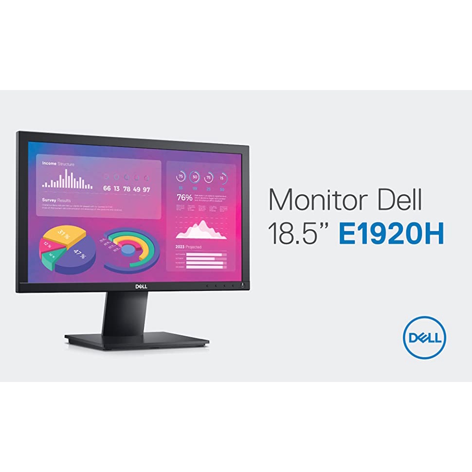 Monitor DELL Tela 19" E1920H VGA DISPLAY PORT 1366 x 768 a 60 Hz LED | Shopee Brasil