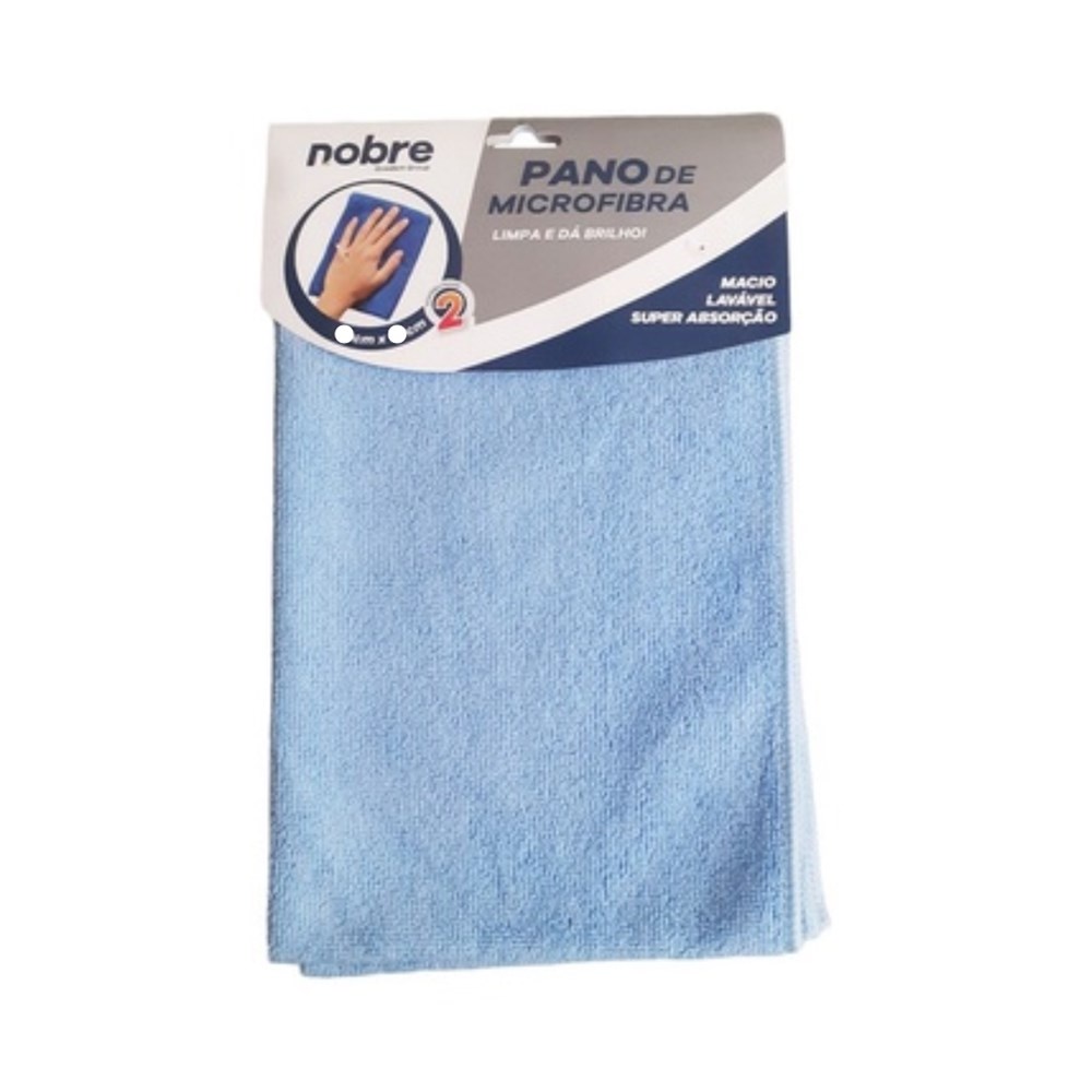Pano Microfibra Azul Limpeza 30x30cm C/2 Unds | Shopee Brasil