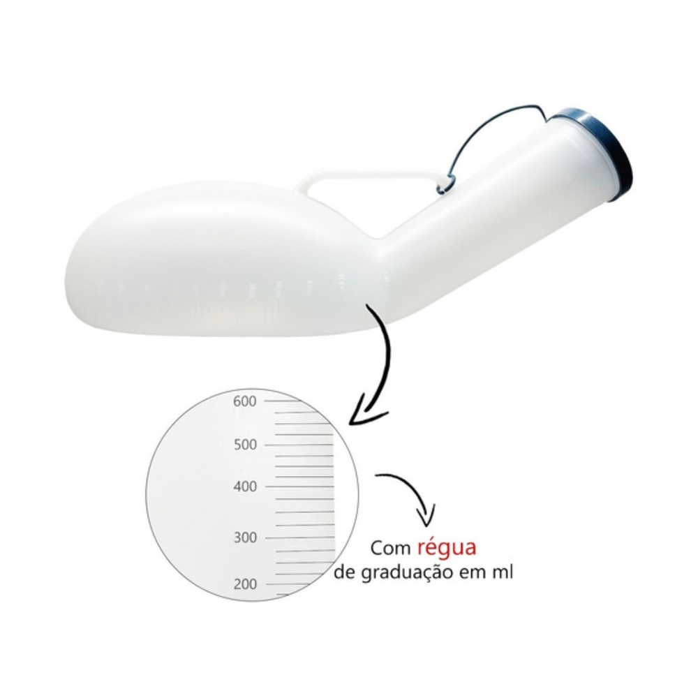 Urinol Papagaio Plástico Coletor De Urina Masculino 1400 Ml | Shopee Brasil