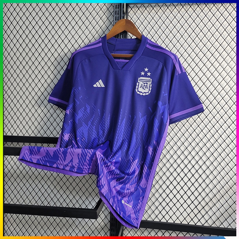 Camisa De Futebol 22/23 A-Away II Esportiva Masculina Roxa | Shopee Brasil