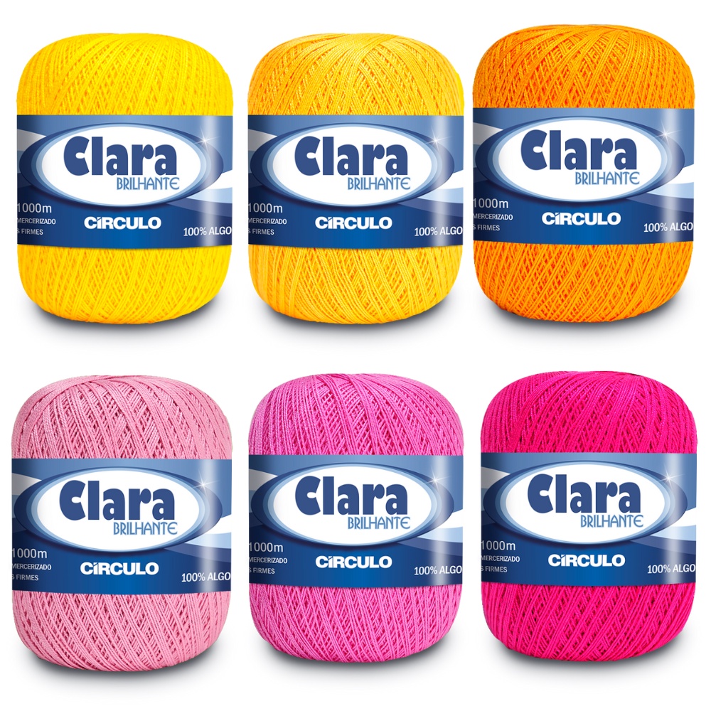Linha Clara Brilhante Circulo 151g / 1.000 Metros - Cores | Shopee Brasil