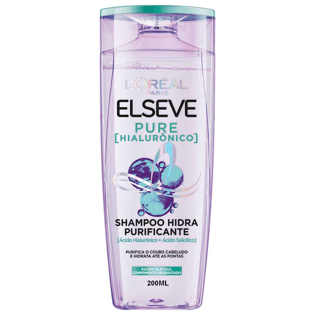 Shampoo Hidra Purificante 200ml Elseve Pure Hialurônico Loreal Paris ...