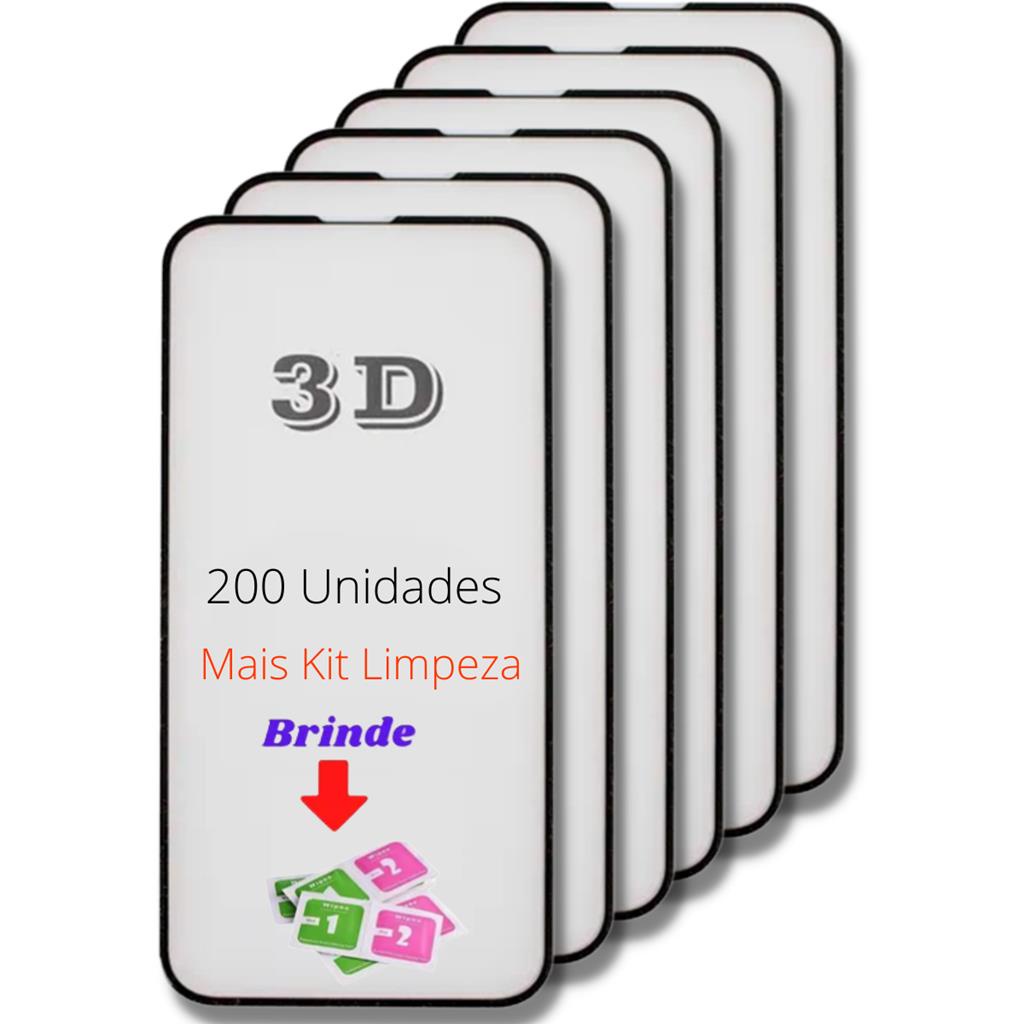 Kit Pelicula De Vidro 3d 9d 200 Unidades Varios Modelos Shopee Brasil