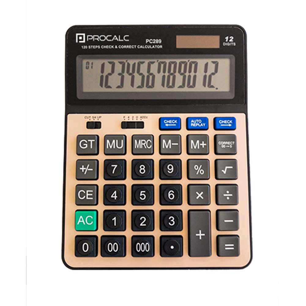 Calculadora de Mesa PC289 12 Dígitos Grande Procalc | Shopee Brasil