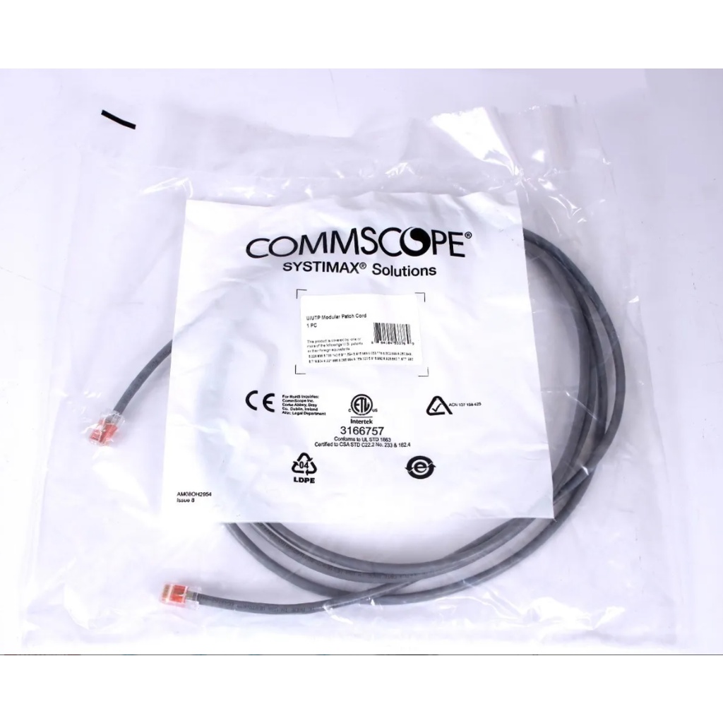 Patch Cord Cat6 Commscope Systimax 2,5 Metros 8 Feet | Shopee Brasil