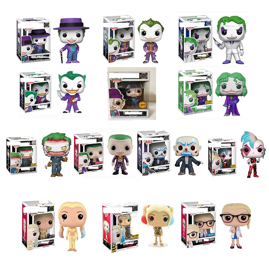 Funko Pop Arkham Asylum Clown Joker#53#116#155#337#203 Action Figure ...