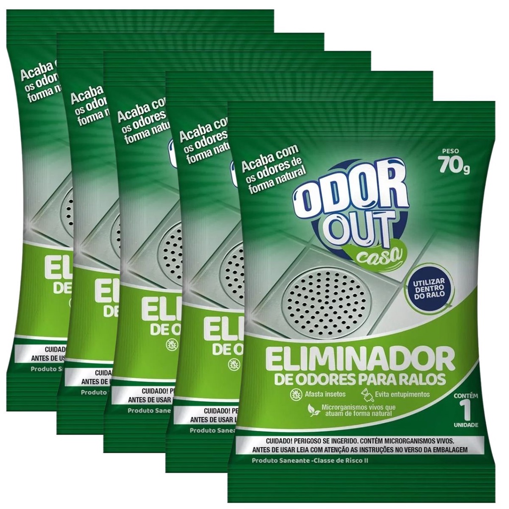 Pastilha Elimina Odores Odor Out Biológica Ralos 70gr C/ 5 | Shopee Brasil