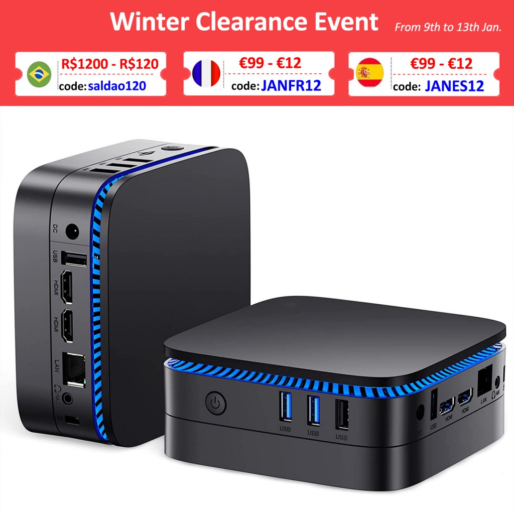 AK1 Pro Mini PC Intel Celeron N5105 16GB DDR4 128G/512GB/1TB NVMe SSD ...