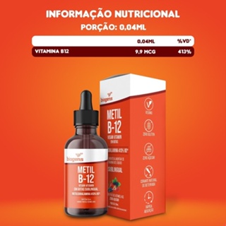 Vitamina Metil B12 Vegan Gotas Liquida, Sublingual, Biogens | Shopee Brasil