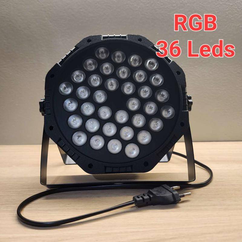 Canhão Refletor 18 Leds 36 Leds Jogo de Luz Par RGB dmx Strobo ...