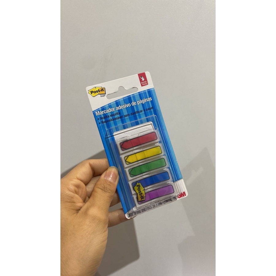 Post It Flags Seta 5 Cores Neon 100 Folhas - 3M | Shopee Brasil