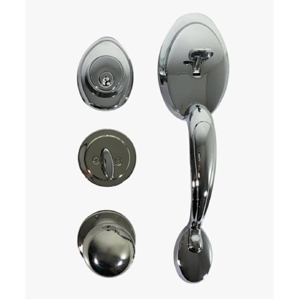 Fechadura Para Porta Retrô Blim Blim - Externa Cromada | Shopee Brasil