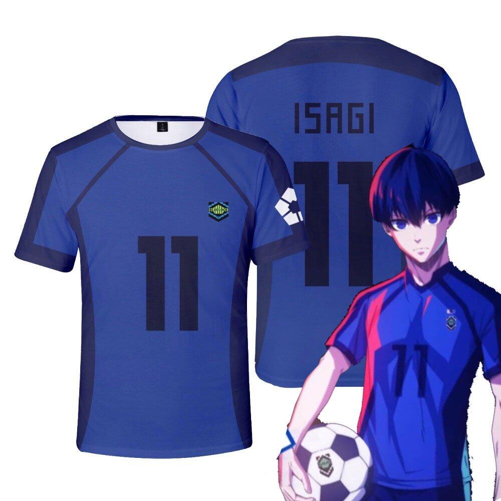 Anime BLUE LOCK Isagi Yoichi Camiseta Feminina Masculina Harajuku Manga ...