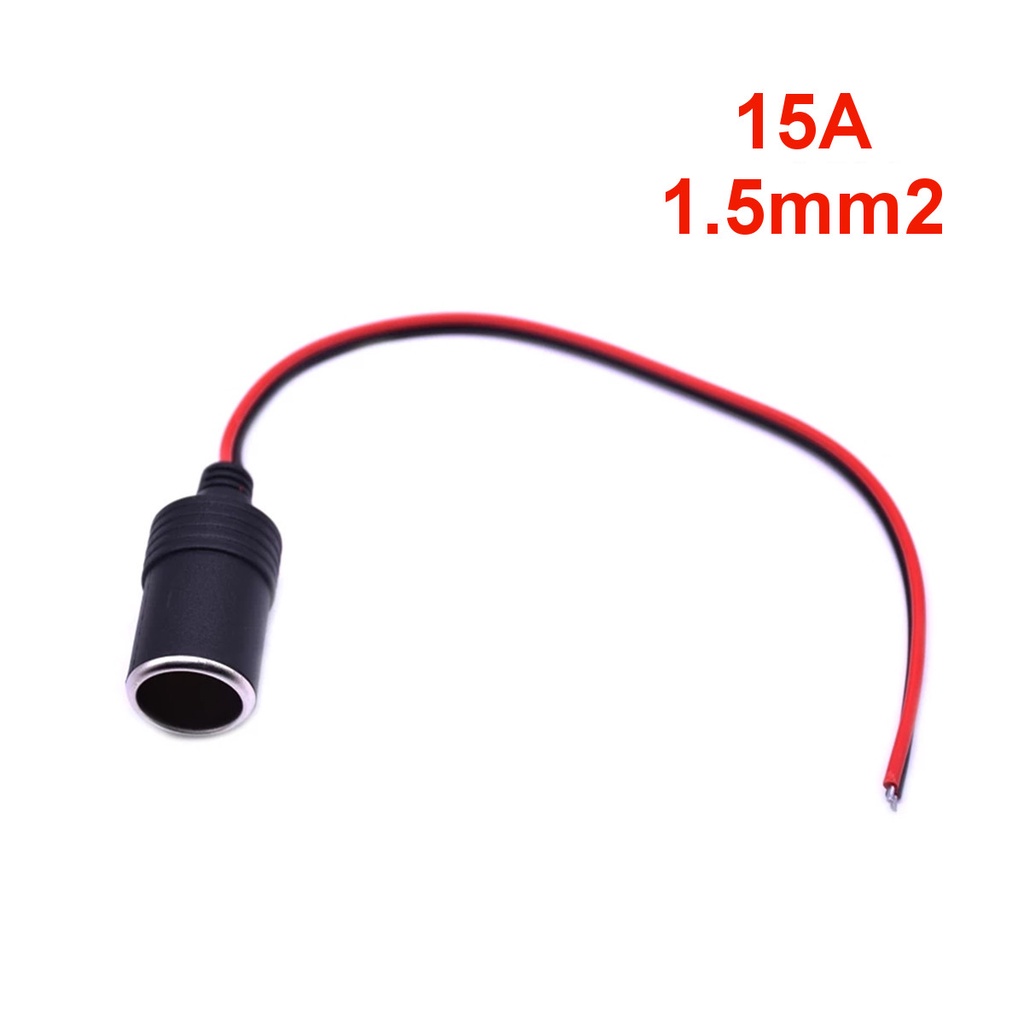 12V 24V Universal Carro Carregador De Isqueiro Cabo Fêmea Tomada 50cm De Extensão 15A 20A ...