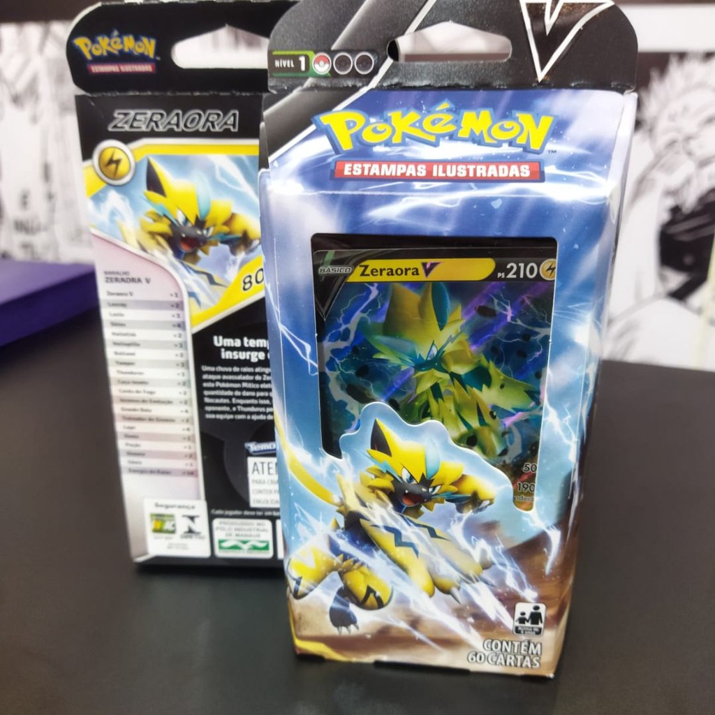 Box Pokemon Premium + Deck de batalha Zeraora VMax 112 carta | Shopee ...