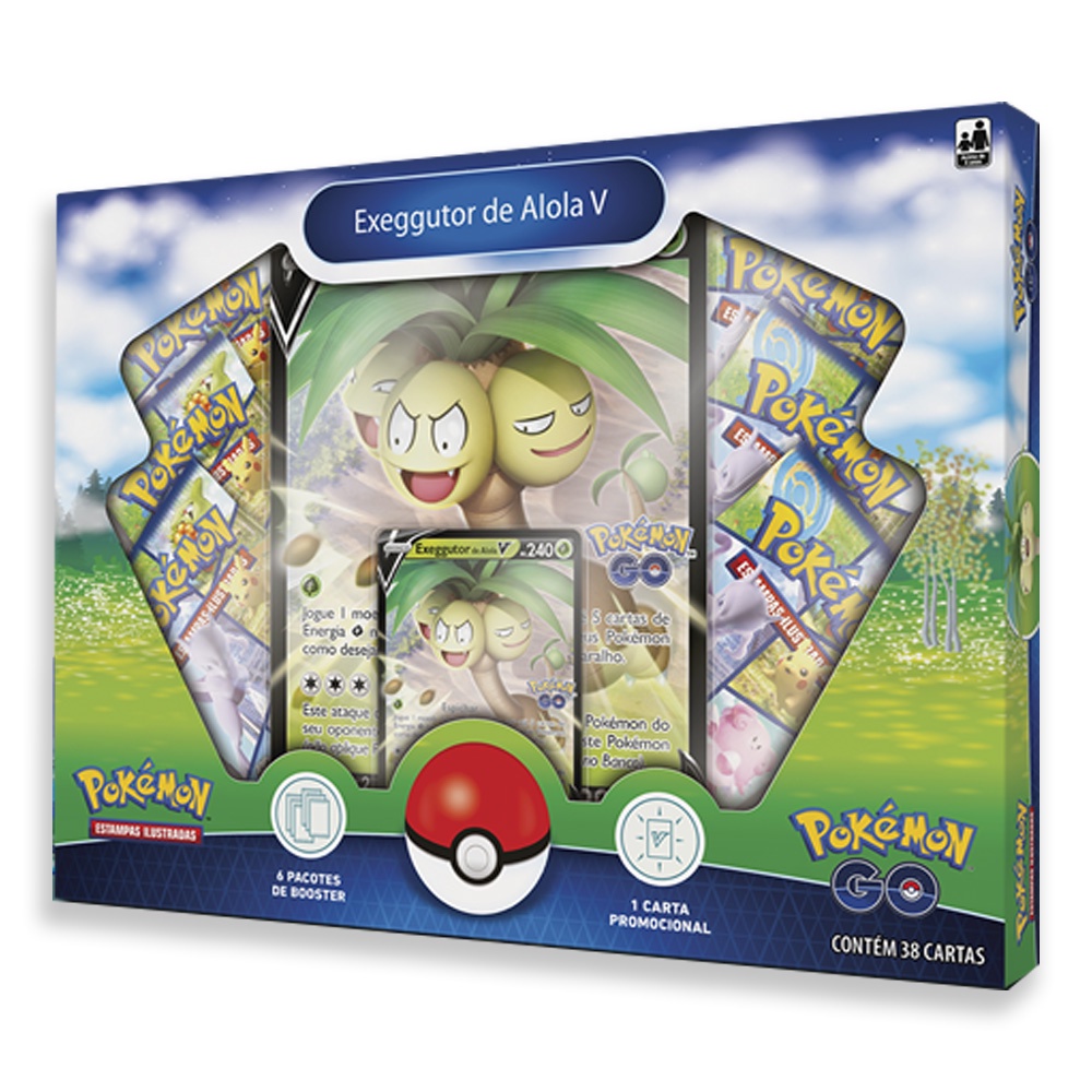 Box Coleção Pokémon Go Exeggutor de Alola V | Shopee Brasil