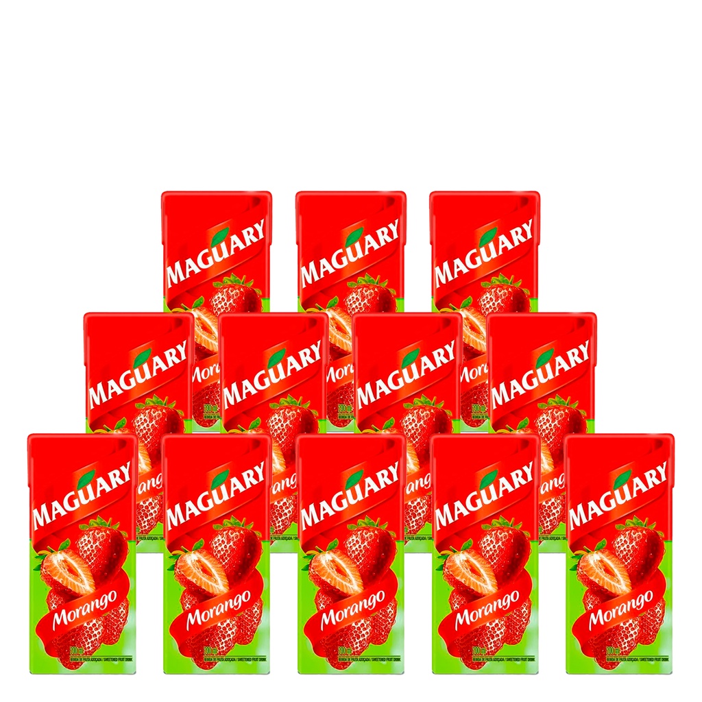 Suco Maguary Morango 200ml 12 Unidades | Shopee Brasil