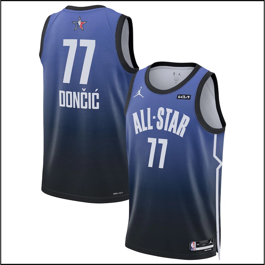 Masculino Camisa Dallas Mavericks Luka Doncic Azul 2023NBA Jogo All-Star Jogador De Basquete ...