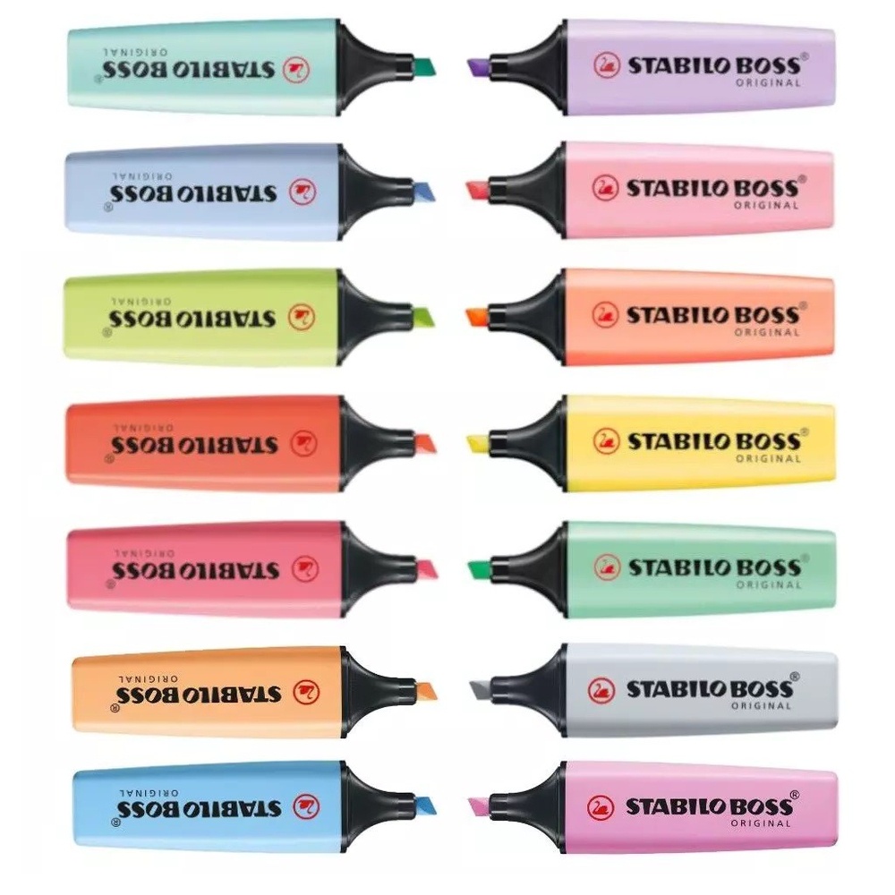 Marca Texto Stabilo Boss Cores Pastéis STABILO | Shopee Brasil