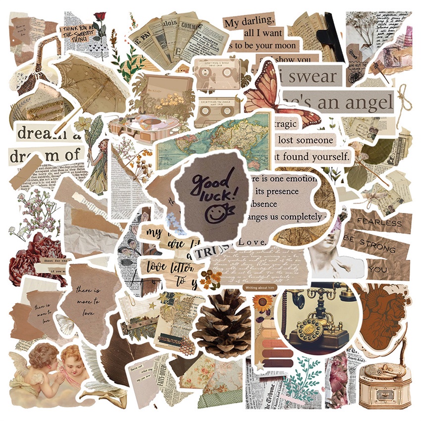 Adesivos De Moda 52Pcs/Set Mixed DIY [Renaissance . Retro Art Series 04 ...