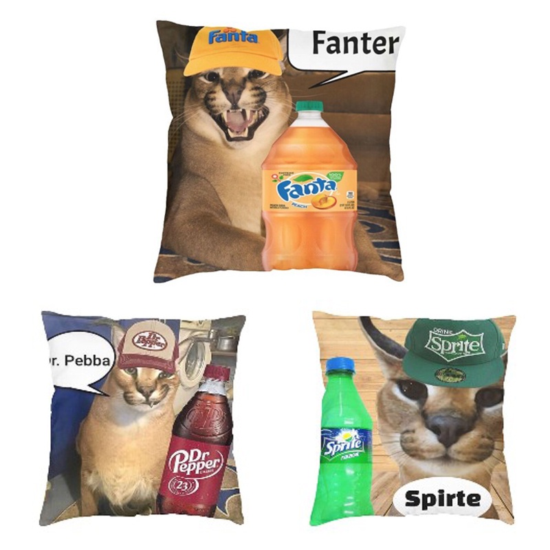 Fanter Big Floppa Cat Meme Cushion Cover 45x45 Decoração Impressão ...