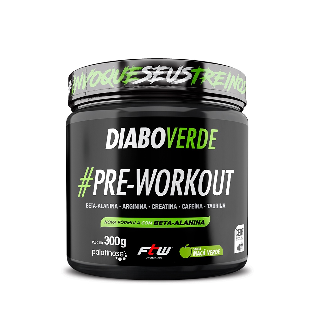 PRE-WORKOUT 300g DIABO VERDE 300G MAÇA VERDE | Shopee Brasil