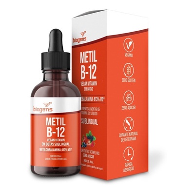 Vitamina Metil B12 Vegan Gotas Liquida, Sublingual, Biogens | Shopee Brasil