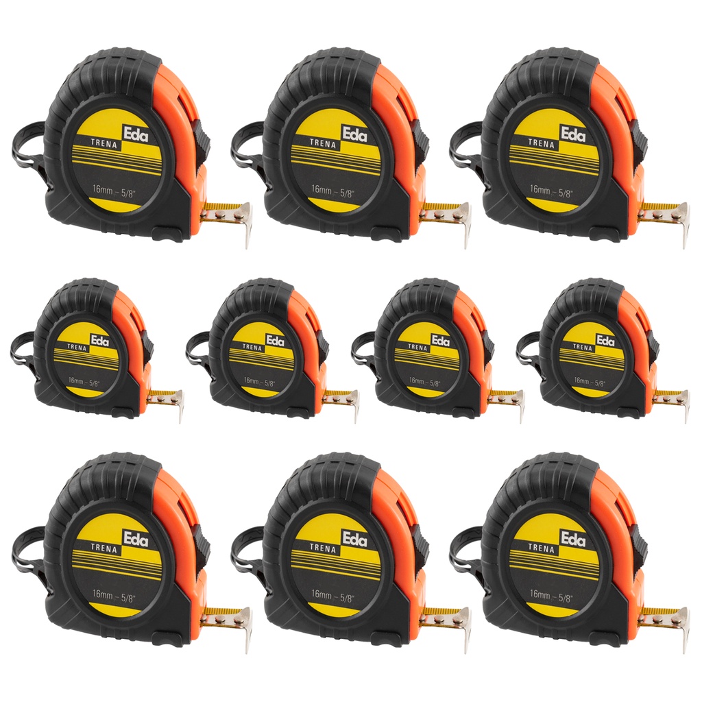 Kit 10 Trenas 3 Metros Manual Emborrachada Profissional C/ Trava ...