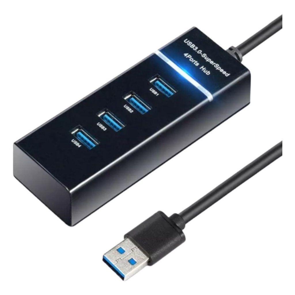 Hub Usb 3.0 Extensor 4 Portas de Alta Velocidade Hd PenDrive | Shopee ...