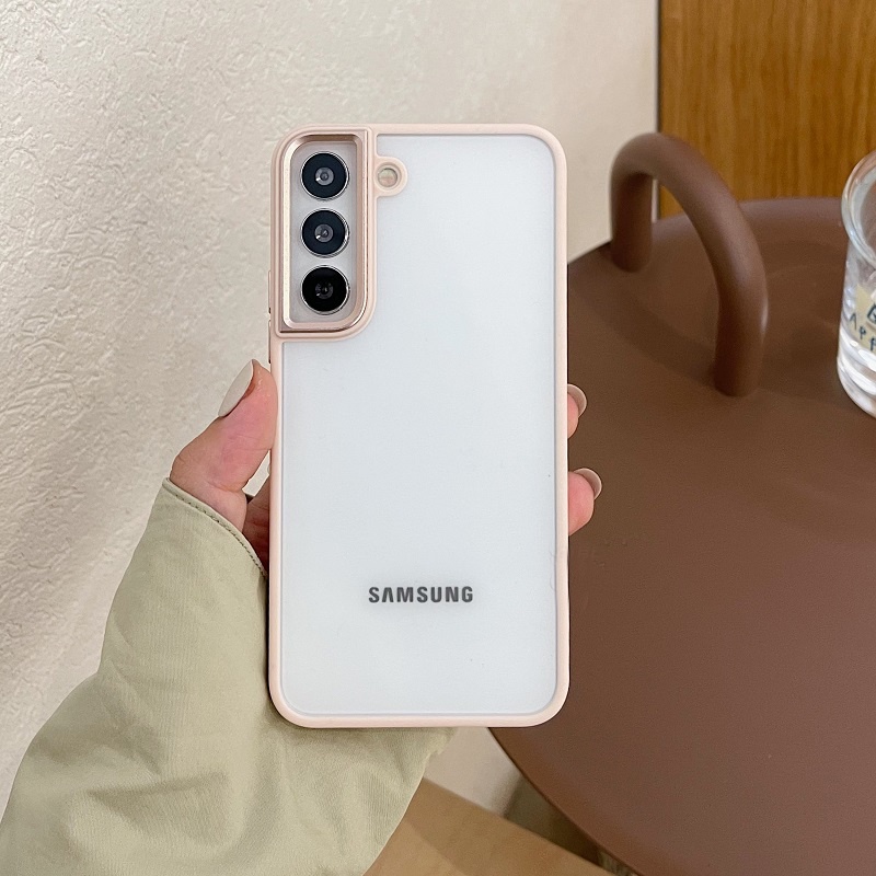 Capa De Celular Luxuosa Transparente Fosca Para Samsung S23 S22 Ultra Mental Câmera Anti-Impacto ...