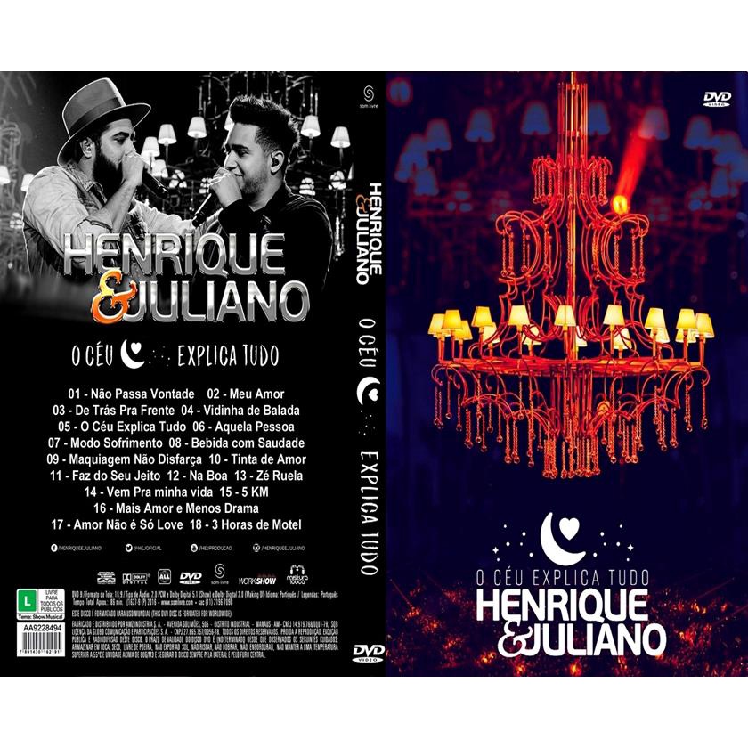 DVD Henrique & Juliano - O Ceu Explica Tudo | Shopee Brasil