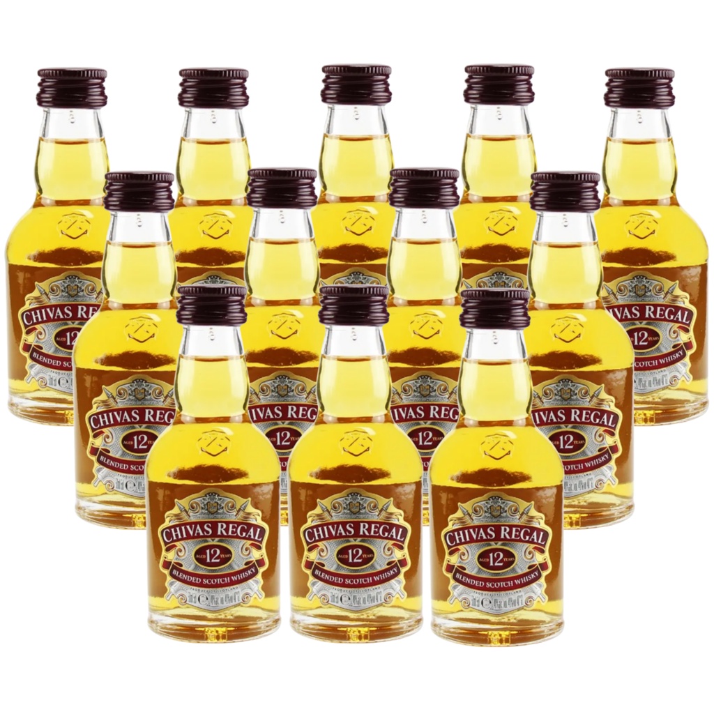 Kit 12 Mini Whiskys Chivas 12 Anos 50ml Originais | Shopee Brasil