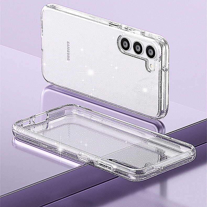 Capa Anti-Impacto Acrílico PC Com Para Samsung S23 Ultra Glitter Transparente Rígida S22 PLUS ...