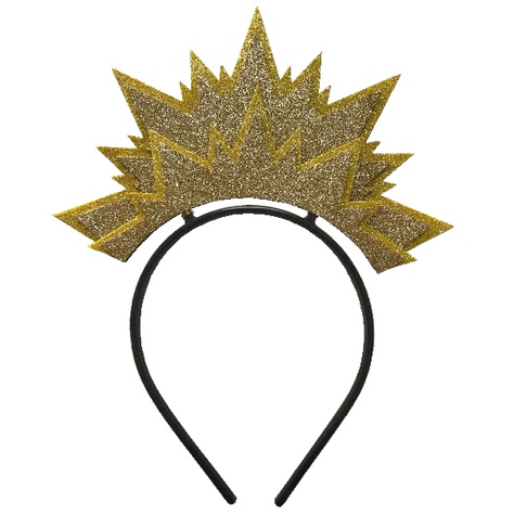 Tiara Carnaval Sol Eva Glitter Dourado 19cm 01 un. | Shopee Brasil