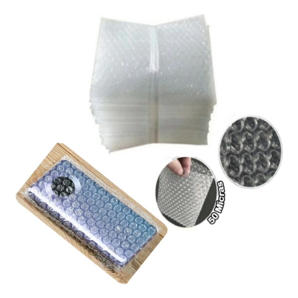 Saco De Plastico Bolha 9x17 Com 100 Peças | Shopee Brasil