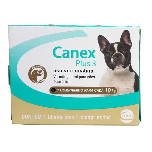 Canex Plus 3 Ceva 4 Comprimidos | Shopee Brasil