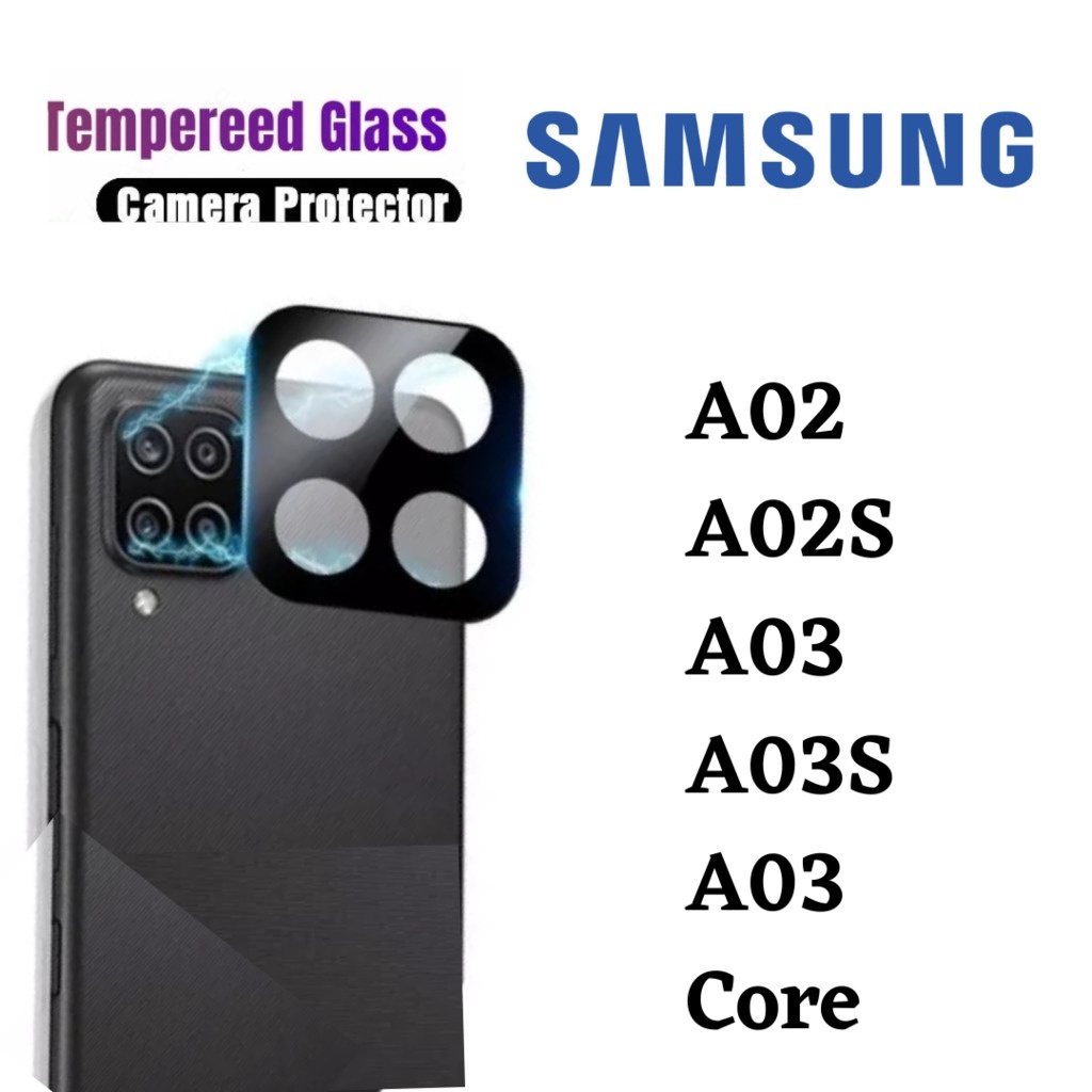 Película Câmera De Vidro 3D Temperado P/ Samsung Galaxy A02/ A02S/ A03/ A03S/ A03 Core Pronta ...