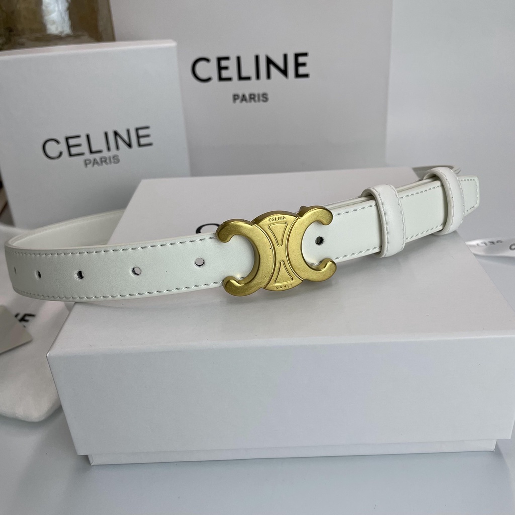 CELINE Luxo Marca Beleza Feminina Cinto Couro De Vaca De Alta Qualidade ...