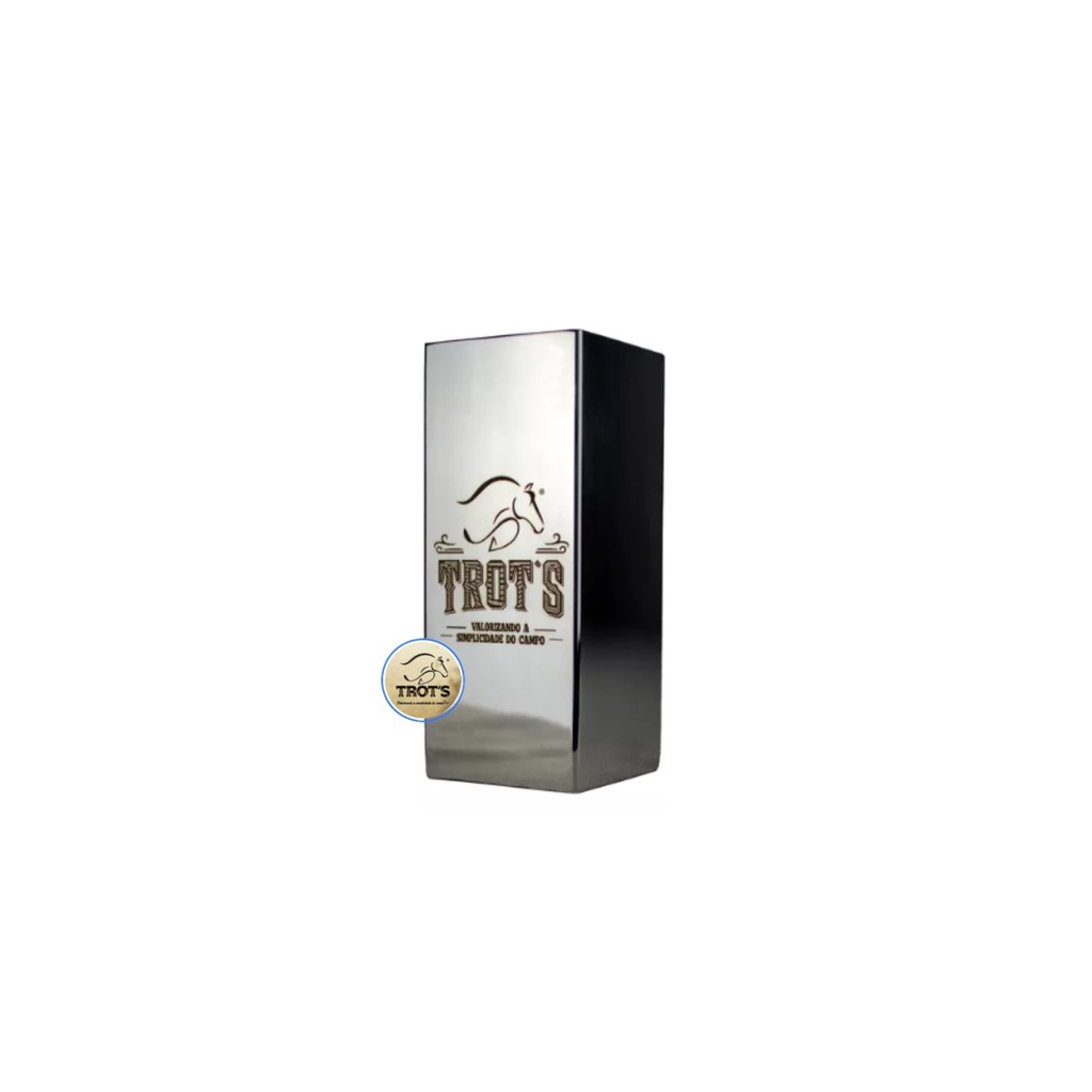 Copo Inox Quadrado Trots - Polido | Shopee Brasil