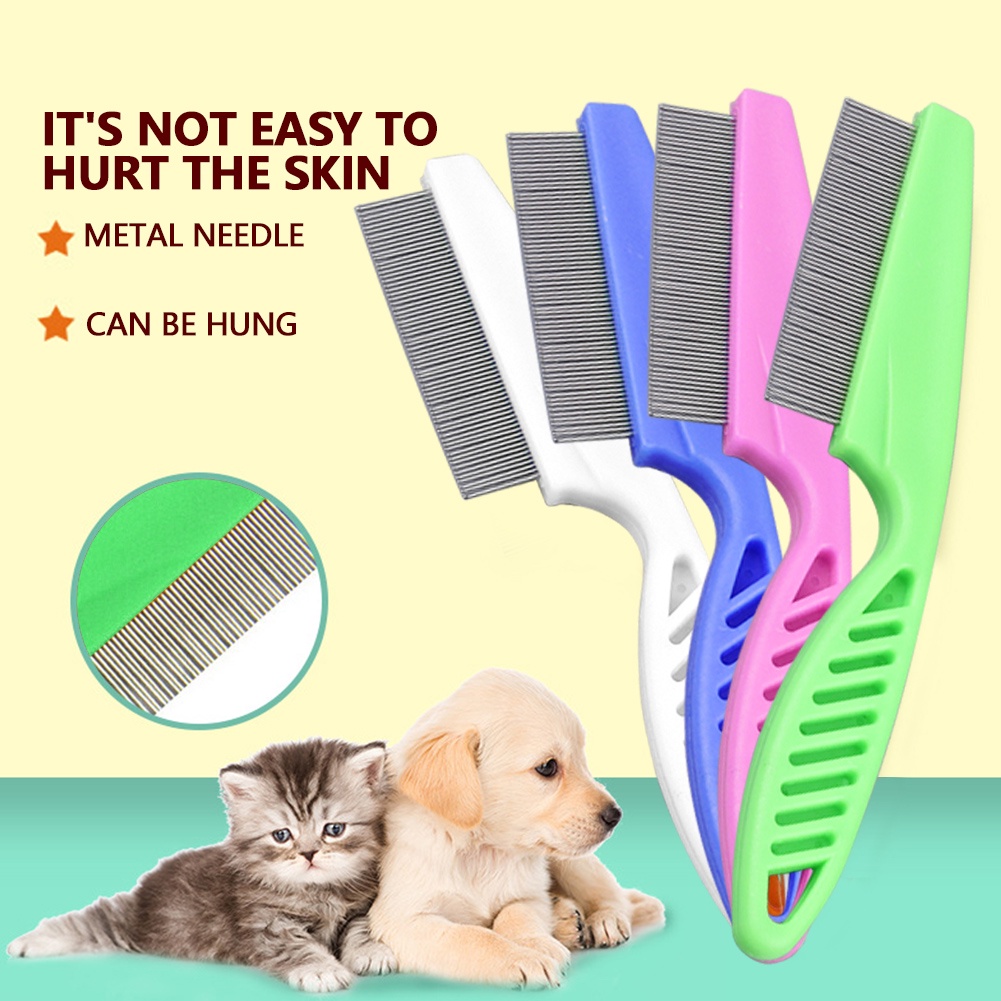 Pet Hair Comb Protect Flea Comb for Cat Dog Puppy Pet Stainless Steel ...