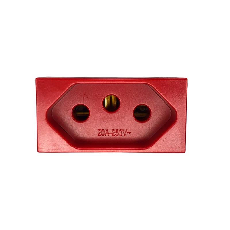 Módulo Tomada 2p+t 20A Vermelho Weg Refinatto | Shopee Brasil