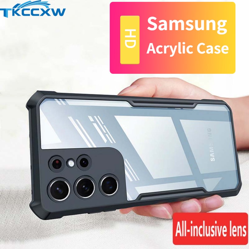 Para Samsung Galaxy S23 S22 S21 Ultra Plus S23 + S22 + S21 S20 FE Capa Flexível Resistente Anti ...