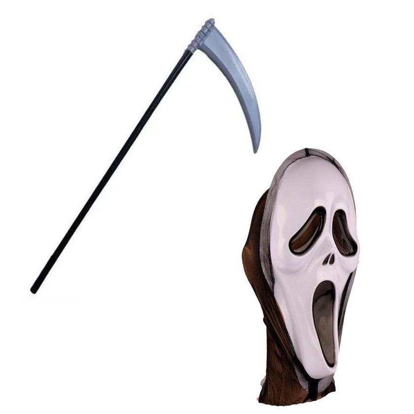Mascara panico com capuz e foice da morte carnaval hallowen | Shopee Brasil