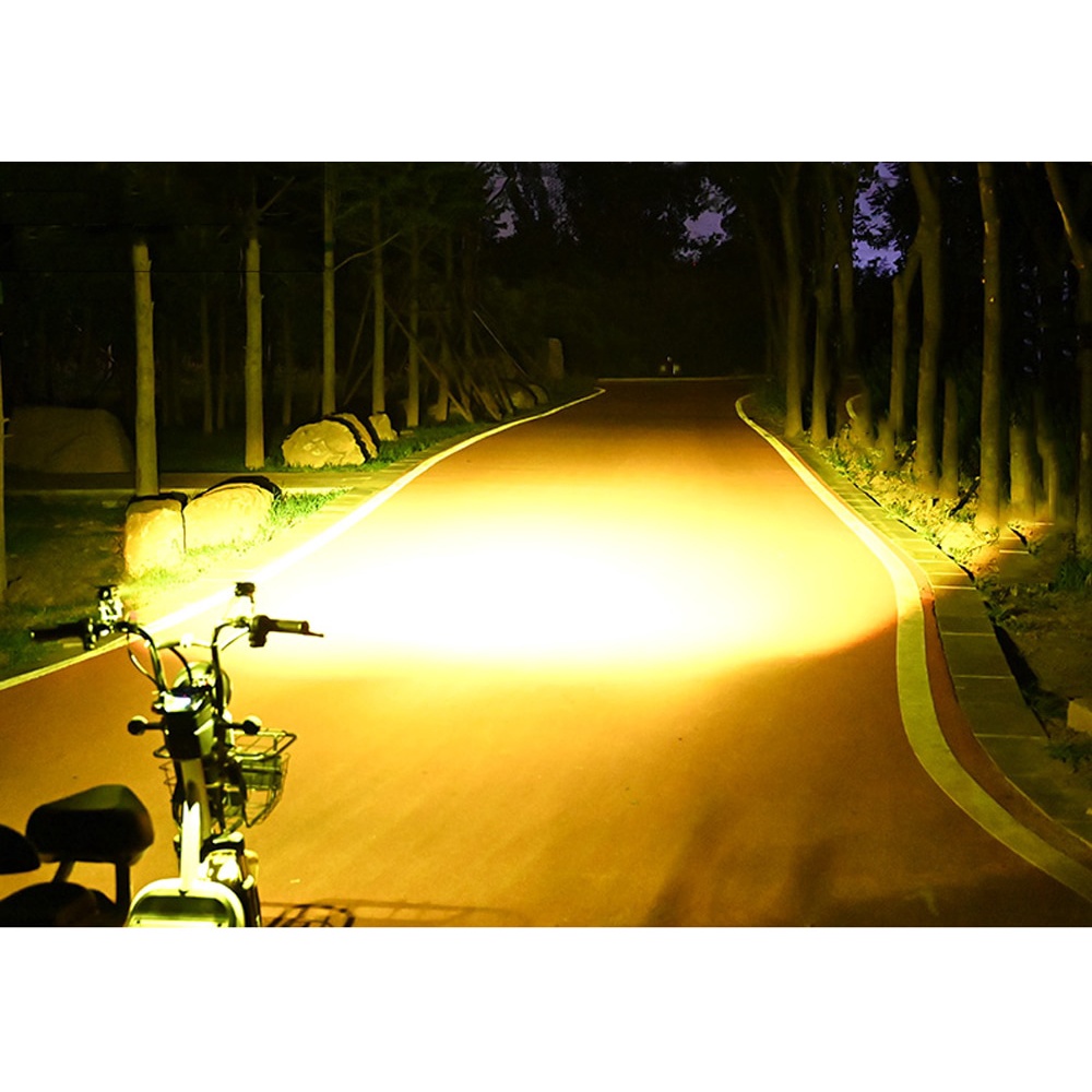 Luz principal de farol LED com lente dupla fisheye de 2 cores com ...