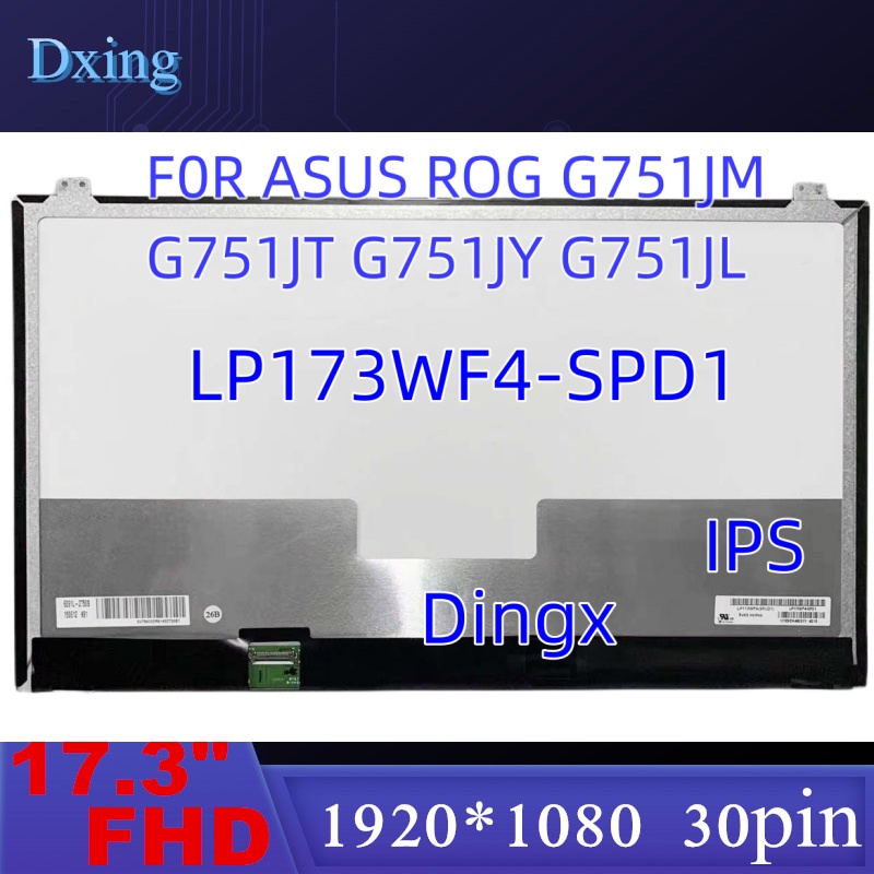 Para ASUS ROG G751J G751JM G751JL G751JY LP173WF4-SPD1 Tela LCD Painel ...