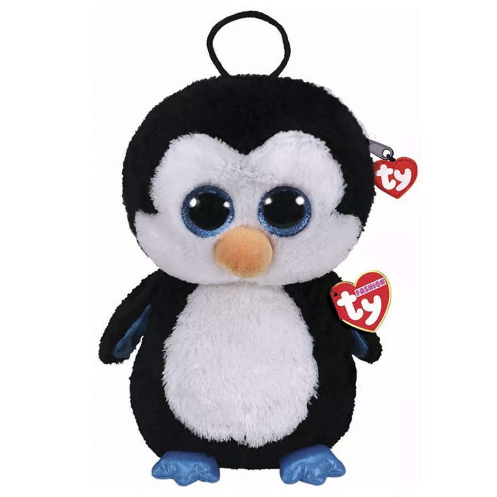 Mochila De Pelúcia Pinguim Waddles Preto Bolsa Ty Dtc Boo | Shopee Brasil