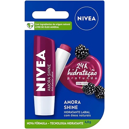 NIVEA Hidratante Labial Amora Shine 4,8 g | Shopee Brasil