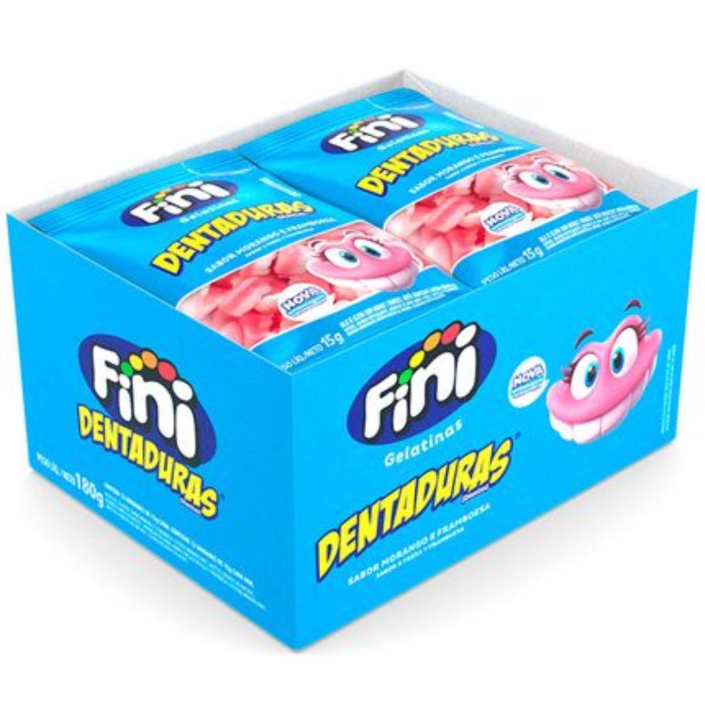 Bala de goma fini Dentadura caixa display com 12 unidades dentinhos da ...