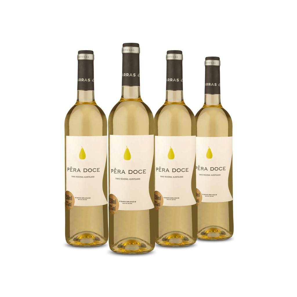 Kit Pêra Doce Regional Alentejano Branco 2021 4 Garrafas | Shopee Brasil